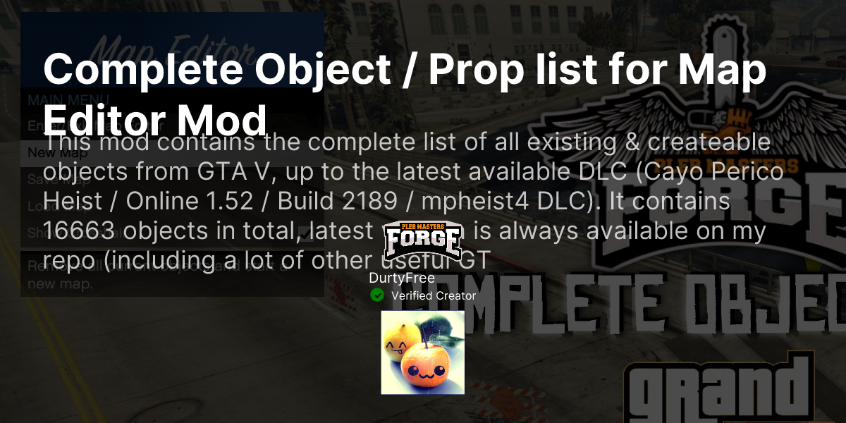 Pleb Masters: Forge Hub - Complete Object / Prop list for Map Editor Mod