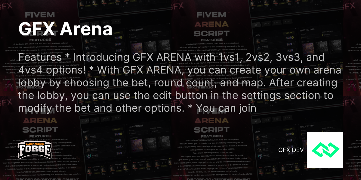 Pleb Masters: Forge Hub - GFX Arena Pleb Masters: Forge Hub - GFX Arena